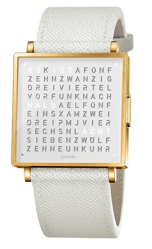 Qlocktwo W35 Gold White - Rieder Uhren Schmuck